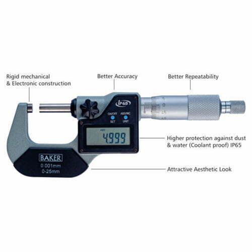 Digital External Micrometer - Range 0-200 Mm / 0-8 Jupiter Traders
